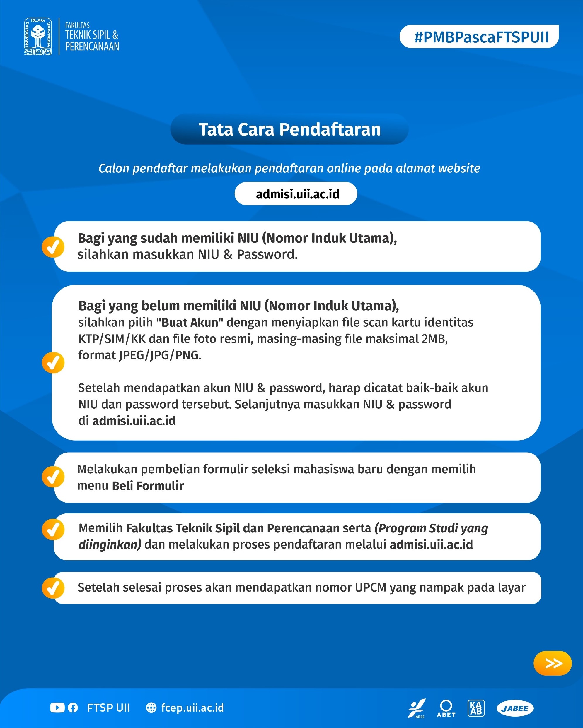 PMB PASCA - Fakultas Teknik Sipil dan Perencanaan - Universitas Islam ...